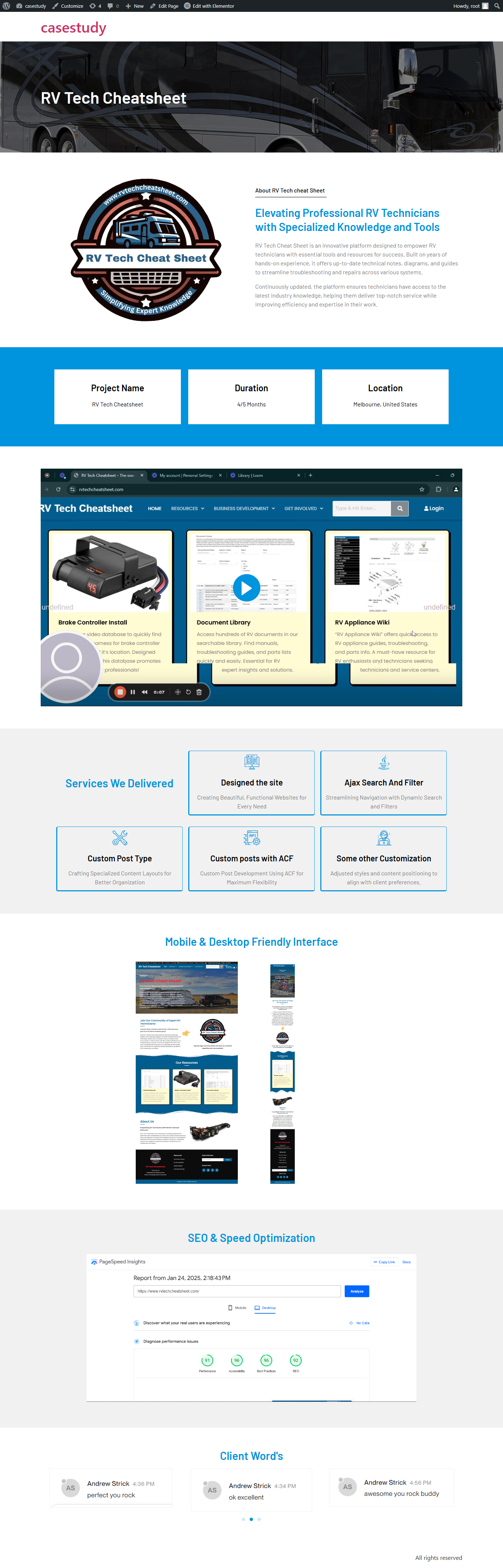 RV Tech Cheatsheet - Walstar Technologies